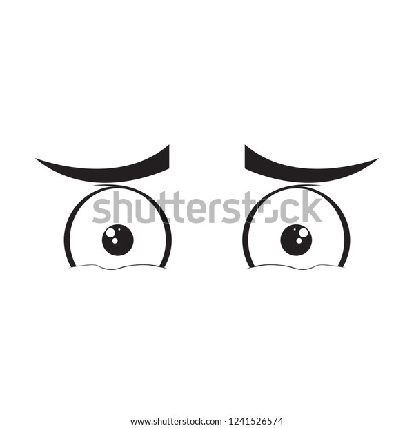 Isolated Sad Eyes Cartoon Vector Illustration Stock Vector (Royalty ...