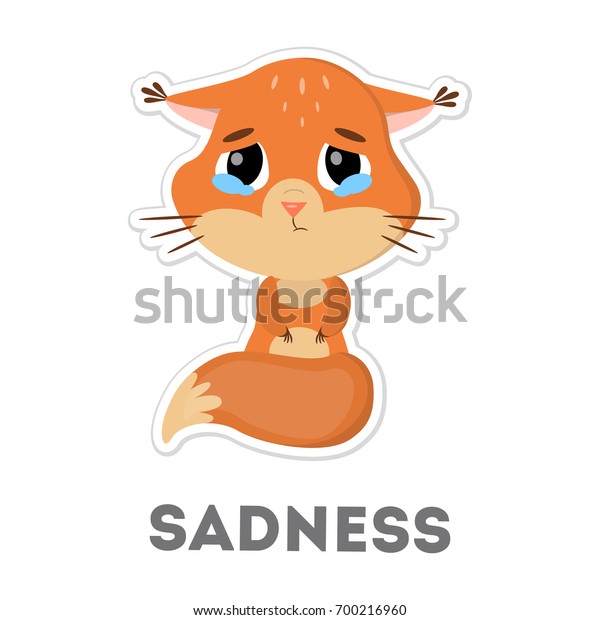 Isolated Sad Squirrel Tears On White Stock Vector (Royalty Free ...