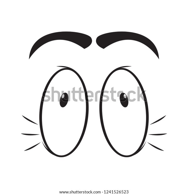 Isolated Scared Eyes Cartoon Vector Illustration Stock Vector (Royalty ...