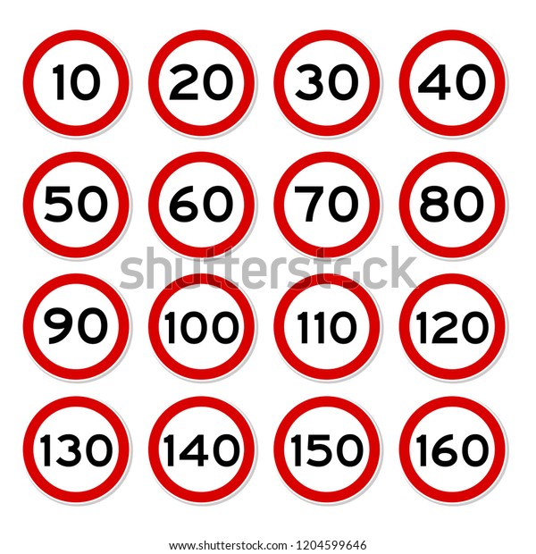 Isolated Set Ten One Hundred Sixty Stock Vector (Royalty Free ...