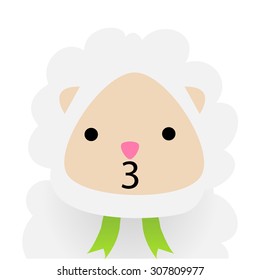 Isolated Sheep Facial Expressions Vector Illustration Stock Vector ...