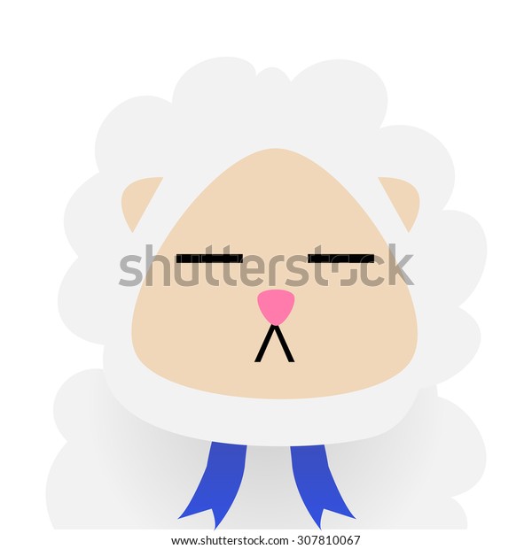 Isolated Sheep Facial Expressions Vector Illustration Stock Vector ...