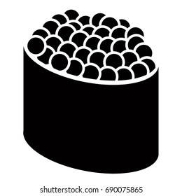 Isolated Silhouette Sushi Vector Illustration Stock Vector (Royalty ...