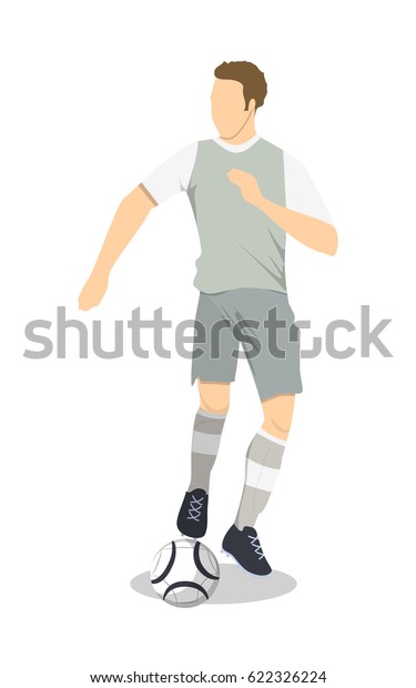 Isolated Soccer Player Silhouette Man Uniform Stock Vector (Royalty ...