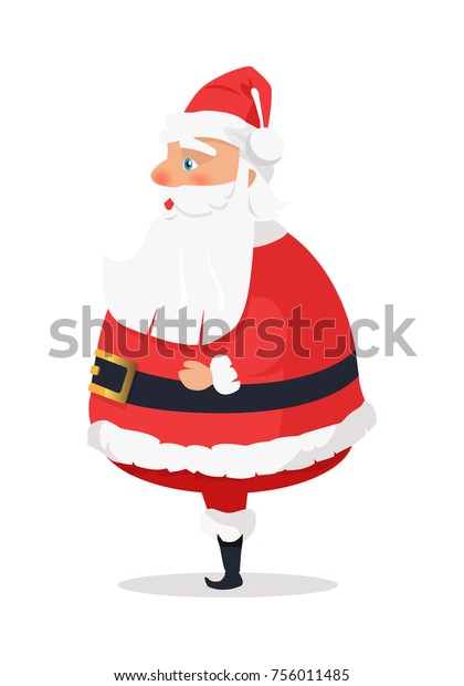 Isolated Standing Santa Claus On White Stock Vector (Royalty Free ...