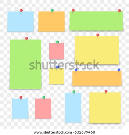 Isolated Sticky Note On Transparent Background Stock Vector (Royalty ...