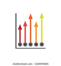 Isolated Success Business Graph Vector Illustration Stock Vector ...