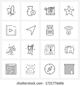 Isolated Symbols Set 16 Simple Line Stock Vector (Royalty Free ...