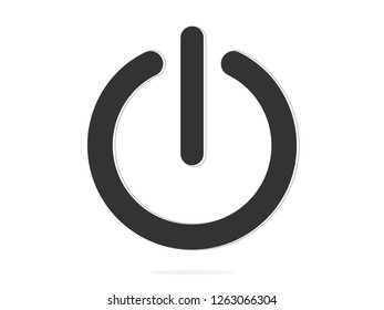 Isolated Thick Grey Power On Off Stock Vector (Royalty Free) 1263066304 ...