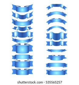Isolated Vector Colored Satin Ribbons Set Stock Vector (Royalty Free ...