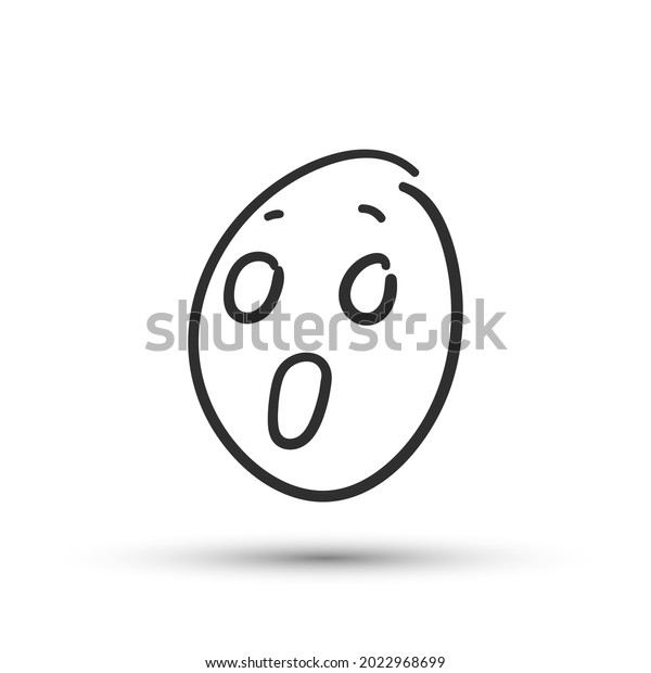 Isolated Vector Illustration Amazed Facial Expression Stock Vector ...