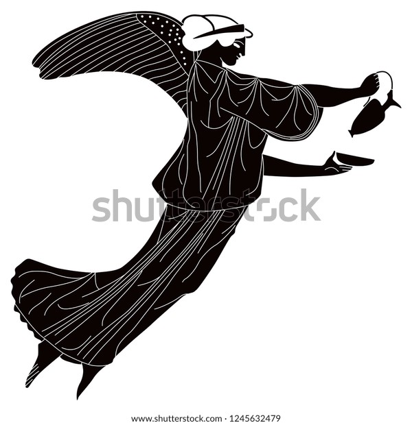 Isolated Vector Illustration Ancient Greek Winged Stock Vector (Royalty ...