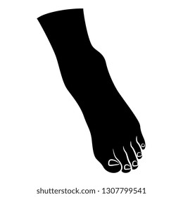 Isolated Vector Illustration Bare Human Foot Stock Vector (Royalty Free ...