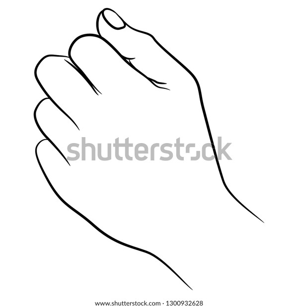 Isolated Vector Illustration Clenched Human Hand Stock Vector (Royalty ...