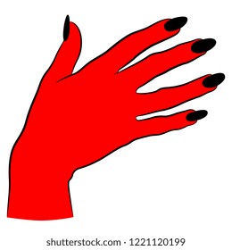 Isolated Vector Illustration Demons Hand Elegant Stock Vector (Royalty ...