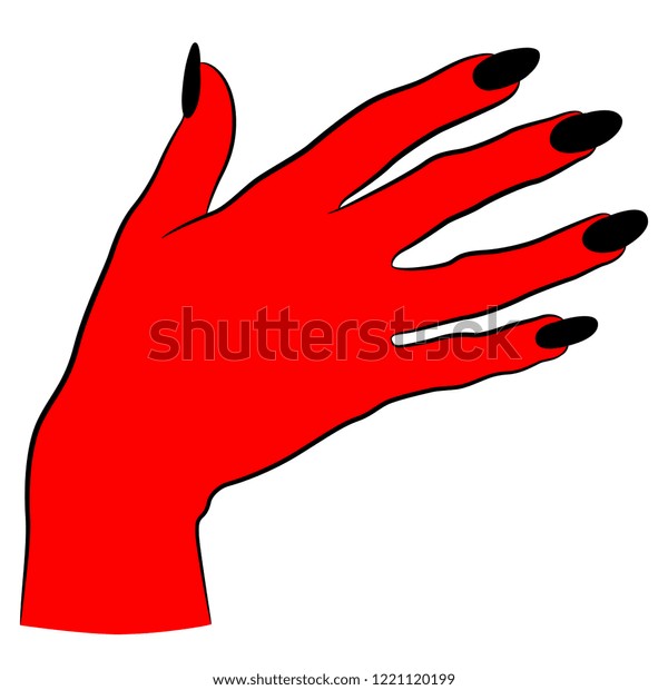 Isolated Vector Illustration Demons Hand Elegant Stock Vector (Royalty ...