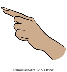 Human Hand Drawing Pointing Finger Modern Stock Vector (Royalty Free ...