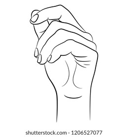 Hand Bent Fingers Gestures Vector Illustration Stock Vector (Royalty ...