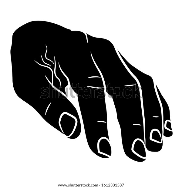 Isolated Vector Illustration Human Hand Relaxed Stock Vector (Royalty ...