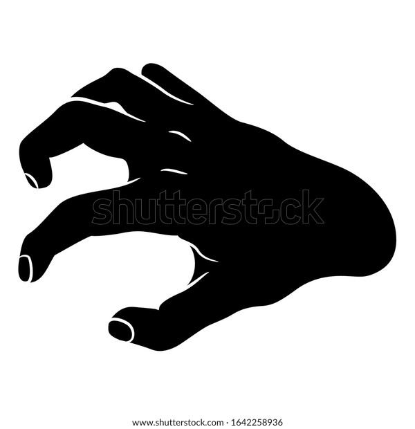 Isolated Vector Illustration Human Hand Clenched 스톡 벡터(로열티 프리 ...