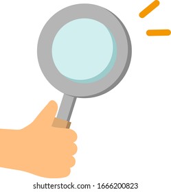 Isolated Vector Illustration Loupe Stock Vector (Royalty Free ...
