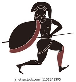 Isolated Vector Illustration Running Ancient Greek Stock Vector ...