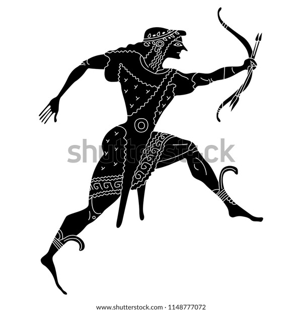 Isolated Vector Illustration Running Ancient Greek Stock Vector ...
