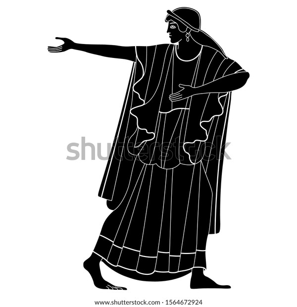 Isolated Vector Illustration Silhouette Ancient Greek: vector de stock ...