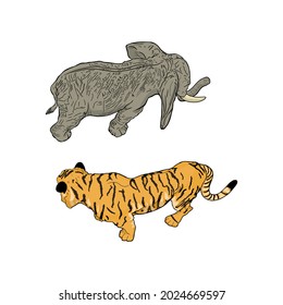210 Tiger Top View Stock Vectors, Images & Vector Art | Shutterstock