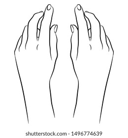 Isolated Vector Illustration Two Human Hands Stock Vector (Royalty Free ...