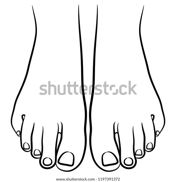 Isolated Vector Illustration Two Bare Human Stock Vector Royalty Free