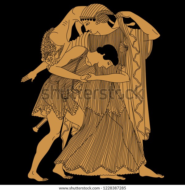 Isolated Vector Illustration Two Mythological Characters Stock Vector ...