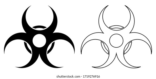 Isolated Vector Image Biohazard Sign Outline Stock Vector (Royalty Free ...