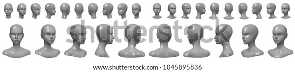 Isolated Vector Set Faceless Mannequin Busts Stock Vector (Royalty Free ...