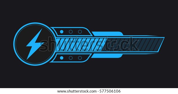 Isolated Video Game Bar On Black Stock Vector (Royalty Free) 577506106 ...