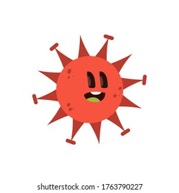 Isolated Virus Cartoon Virus Character Vector Stock Vector (Royalty ...