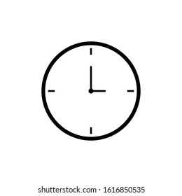 Isolated Wall Clock Icon White Background Stock Vector (Royalty Free ...