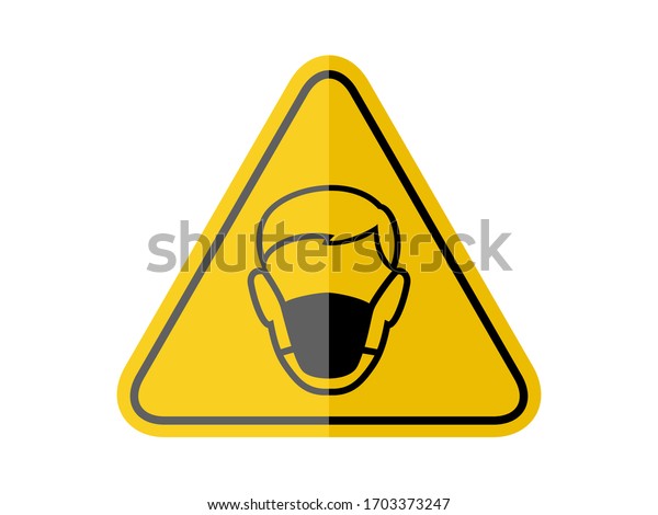 Isolated Wearing Face Mask Common Hazards Stock Vector (Royalty Free ...