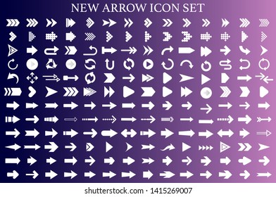 Isolated White Arrow Vector Icons Set Stock Vector (Royalty Free ...