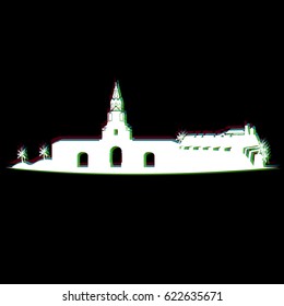 Isolated White Cityscape Cartagena Vector Illustration Stock Vector ...