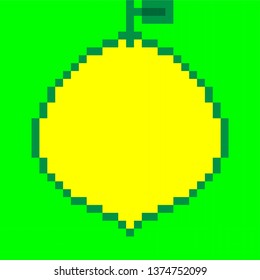 Isolated Yellow Lemon Pixel Art Lemon Stock Vector (Royalty Free ...