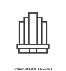 Isolted Building Outline Symbol On Clean Stock Vector (Royalty Free ...