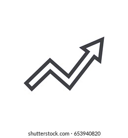 Increased Arrow Vector Symbol Icon Stock Vector (Royalty Free) 1493939807