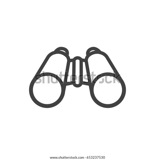 Isolted Optical Zoom Outline Symbol On Stock Vector (Royalty Free ...