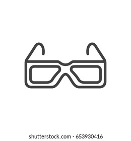 Isolated Spectacles Outline Symbol On Clean Stock Vector (Royalty Free ...
