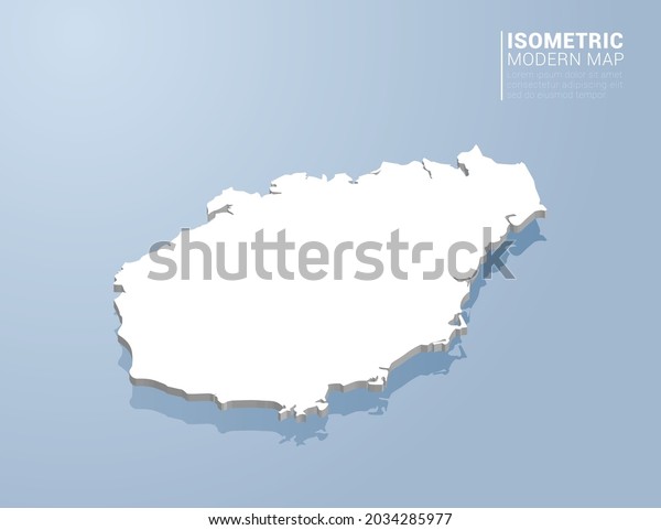 Isometric 3d Map Hainan Stylized Vector Stock Vector (Royalty Free ...