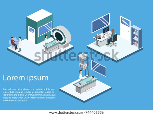 Isometric 3d Vector Illustration Roentgen Xray Stock Vector (Royalty ...