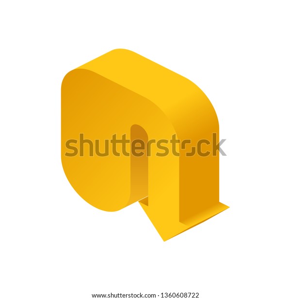 Isometric Arrow Ellipse Copy Space Pointing Stock Vector (Royalty Free ...