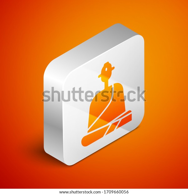 Isometric Buddhist Monk Robes Sitting Meditation Stock Vector (Royalty ...
