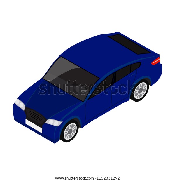 Isometric Car Illustration Stock Vector (Royalty Free) 1152331292